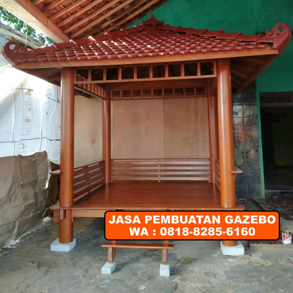Gazebo Kayu Jati 2,5x2,5 Meter - Gazebokayu.id | Jual Gazebo Kayu Jati ...
