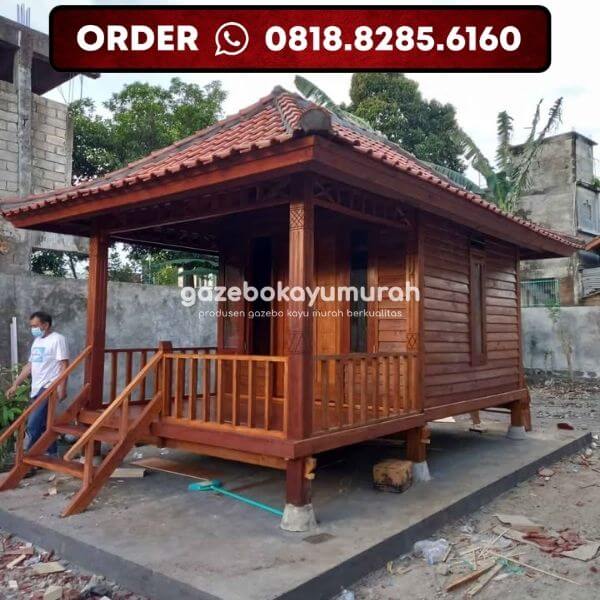 Rumah Kayu 3x5 Meter Minimalis - Gazebokayu.id | Jual Gazebo Kayu Jati ...